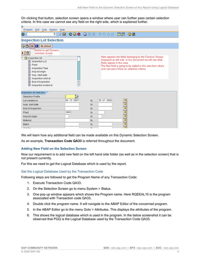 Sap Adding Fields To Dynamic Selection For Fbln Transactions 2 Pdf