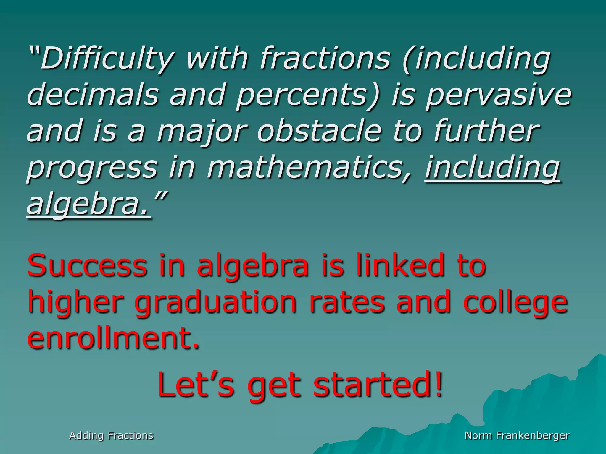 Adding Fractions | PPTX