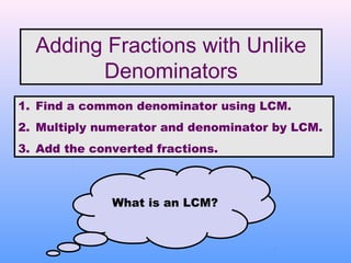 Adding fractions | PPT