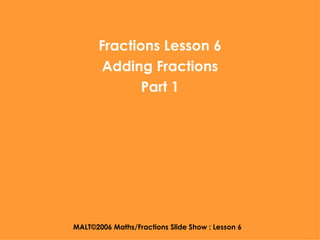 Adding fractions revision | PPT