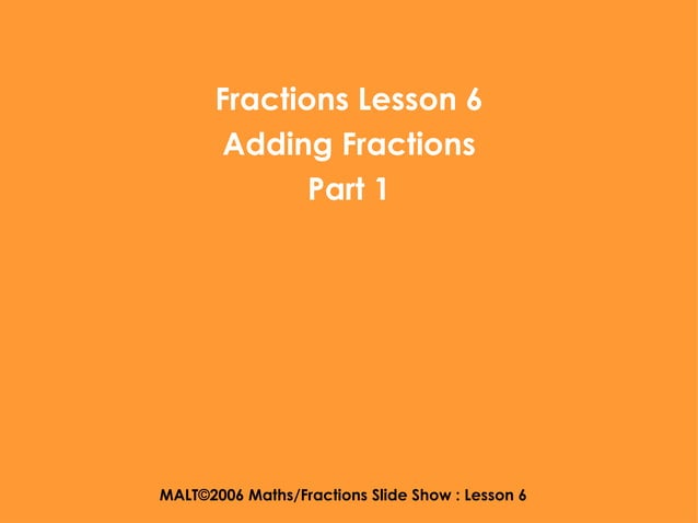 Adding fractions revision | PPT Adding fractions revision | PPT