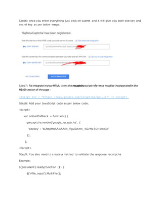 Adding google re captch in sharepoint 2013 | PDF