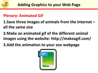 Adding graphics to your web page | PPT | Web Development | Internet