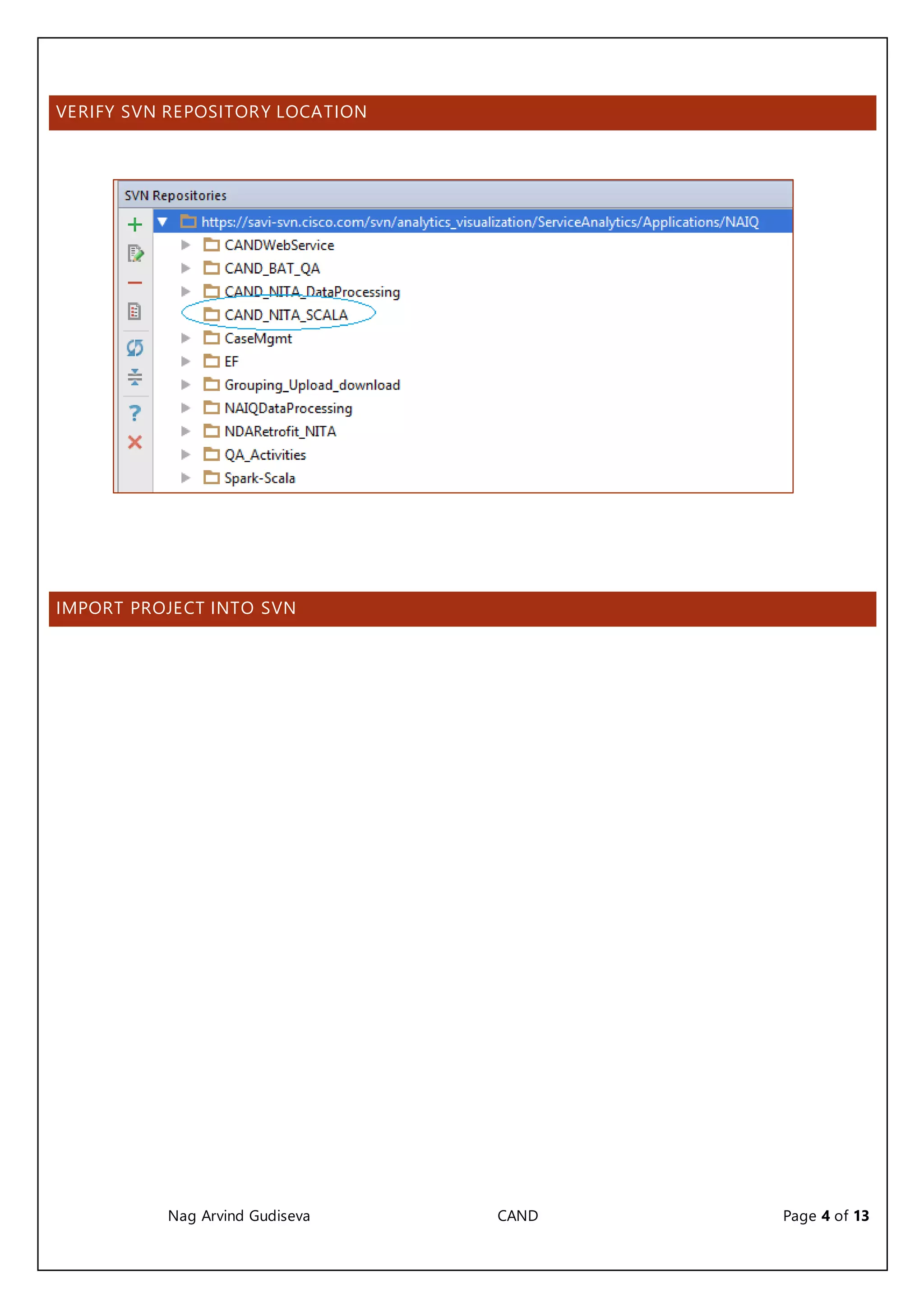 Adding Idea IntelliJ projects to Subversion Version Control | DOCX
