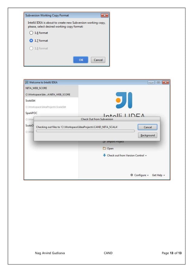 Adding Idea IntelliJ projects to Subversion Version Control | PDF