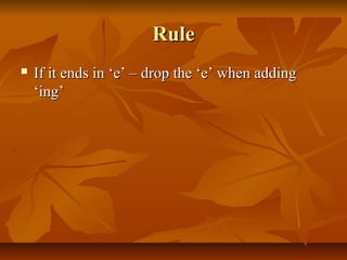Adding ing | PPT
