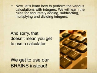 Adding integers | PPTX