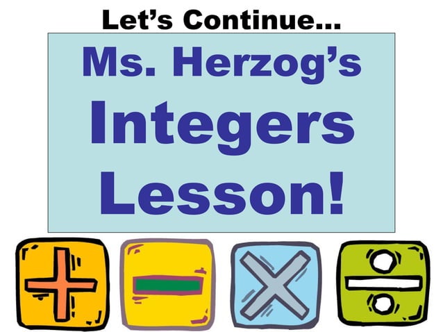 Adding Integers Ppt | PPT