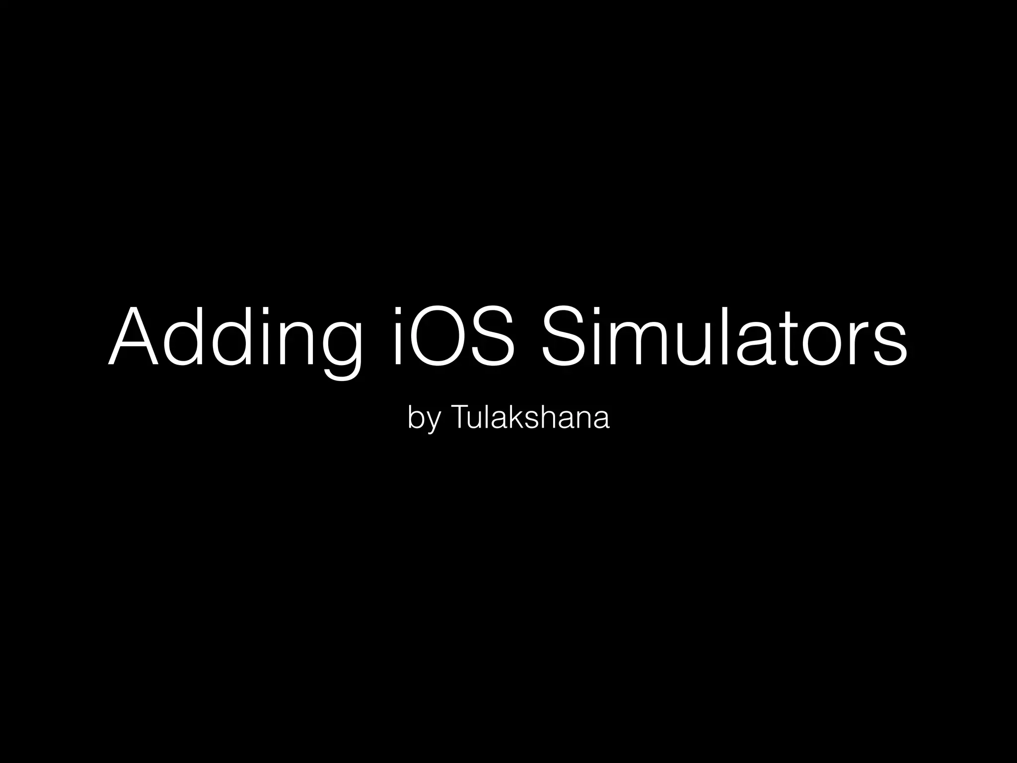 Adding iOS simulators | PDF