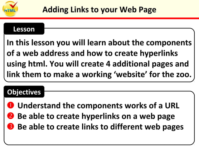 Adding links to your web page | PPT