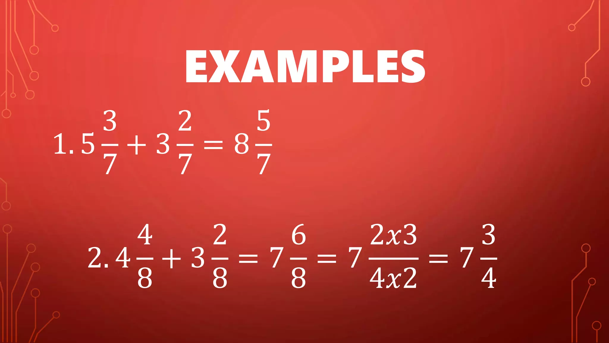 Adding mixed numbers and a whole number | PPT