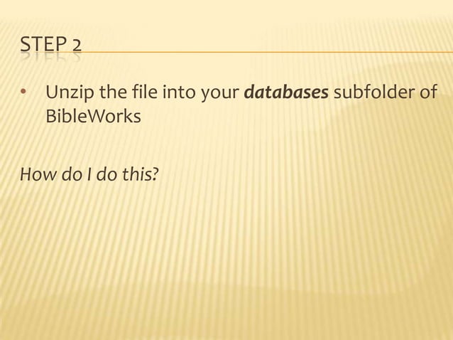 Adding modules to BibleWorks | PPTX