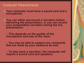 Adding narration to your power point presentations 2 | PPT