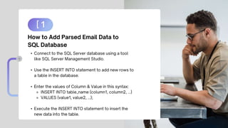 Adding New Email Parser Data to an SQL Server Database.pptx