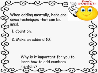 addingnumbersmentally-grade1-201114045705.pptx