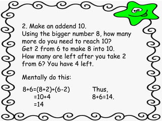 Adding numbers mentally grade 1 | PPTX
