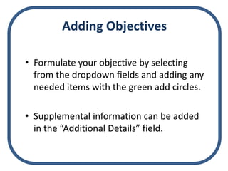 ResearchTies: Adding objectives | PPT