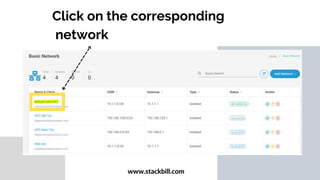 StackBill Cloud Management Portal - Adding public IP to a VPM | PPT