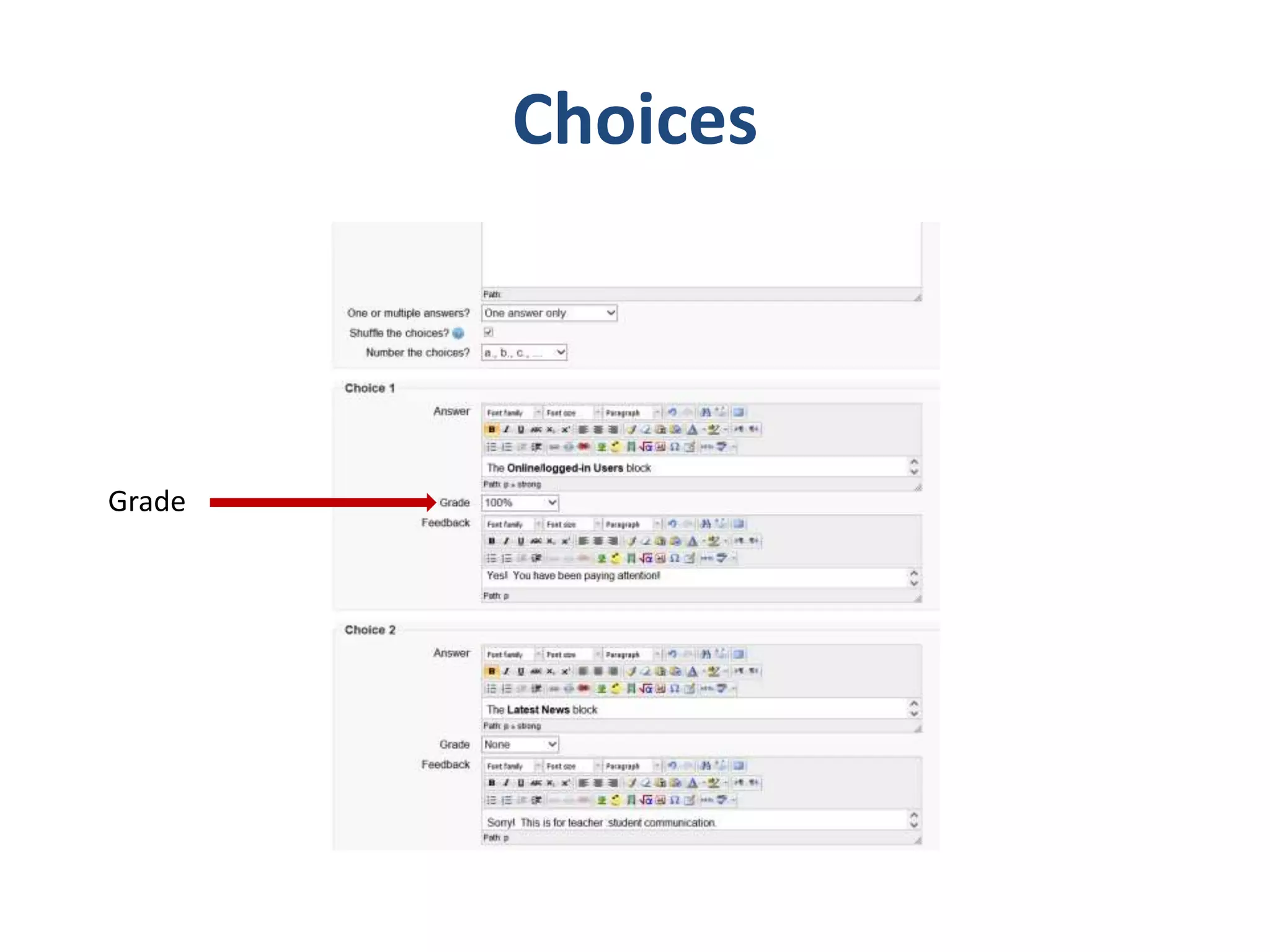 Adding Questions To A Moodle Quiz Ppt