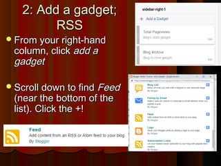 Adding RSS feeds to your blog | PPT