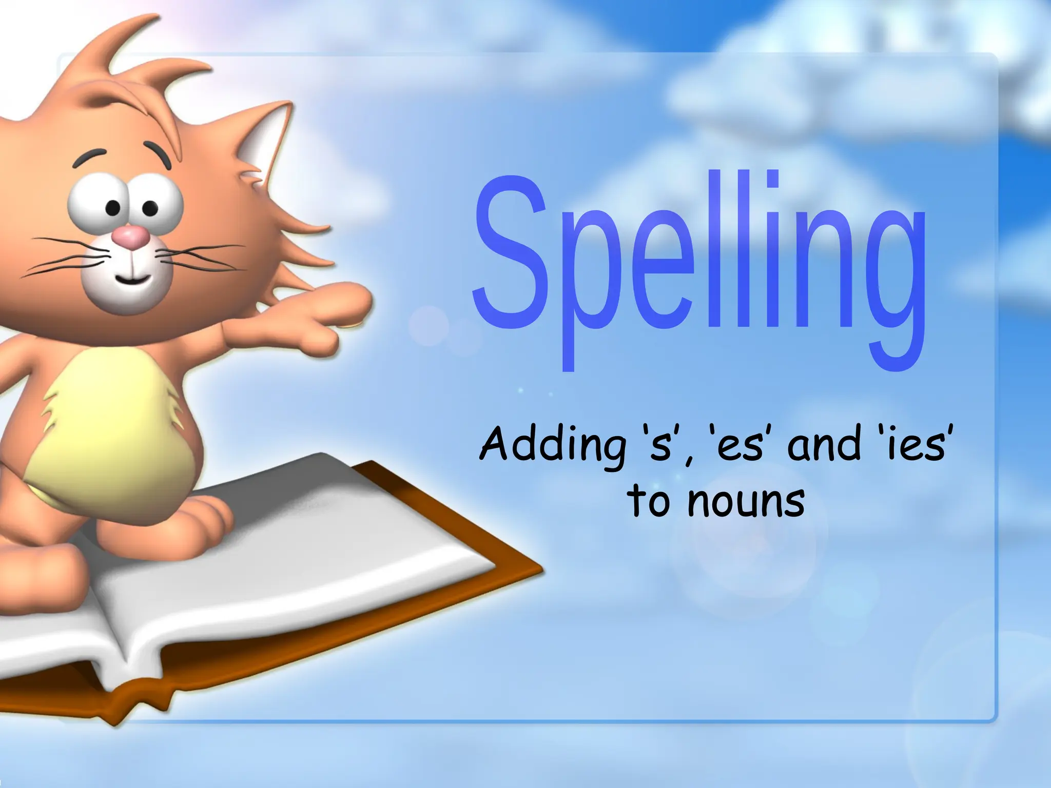 Adding s, es and ies to nouns powerpoint | PPTX
