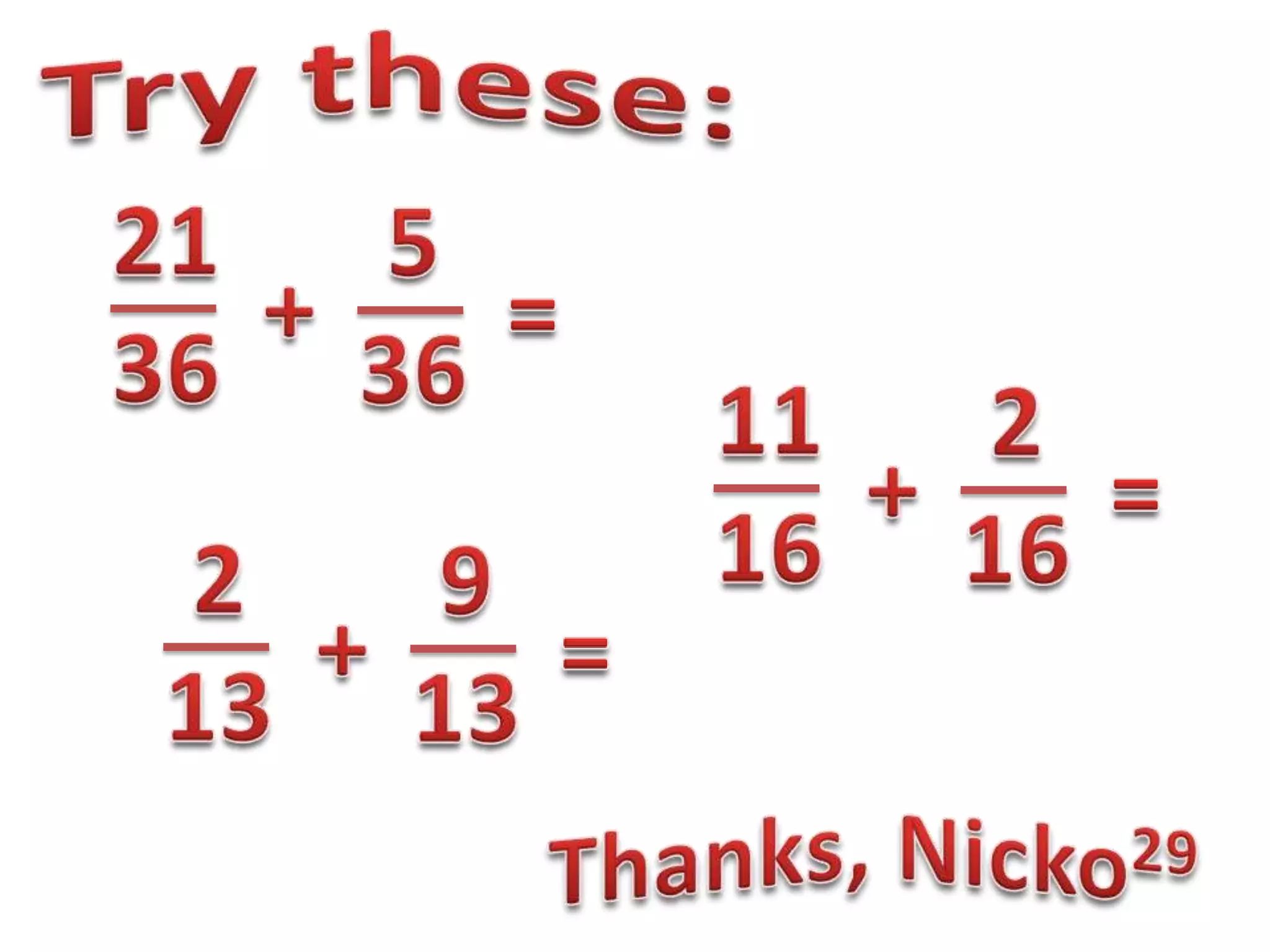 Adding Similar Fraction Without Regrouping | PPTX