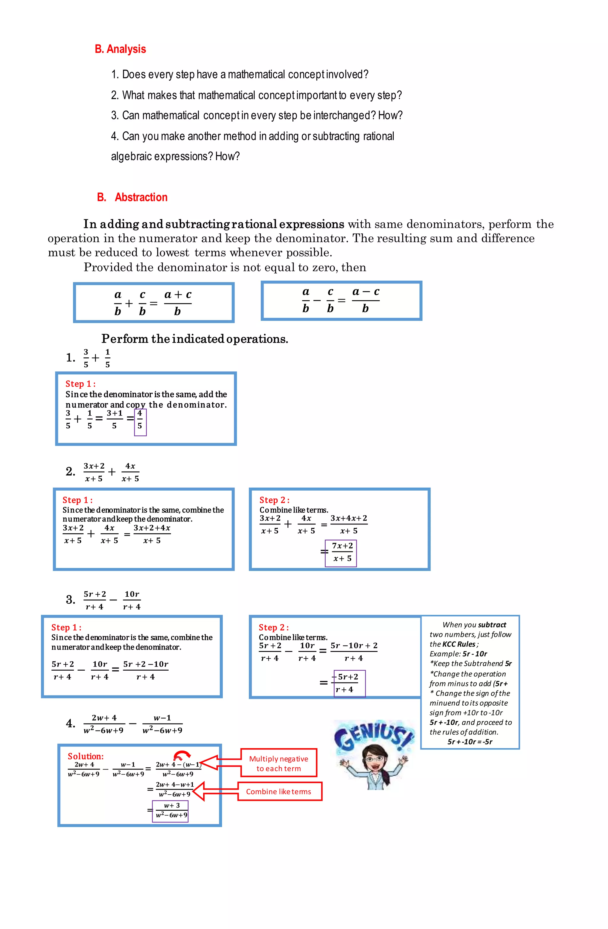 Adding Similar Rational Expressions | DOCX