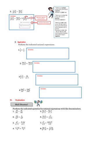Adding Similar Rational Expressions | DOCX
