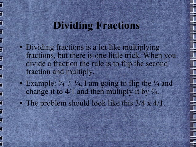 Adding, subtracting, multiplying, and dividing fractions | PPT ...