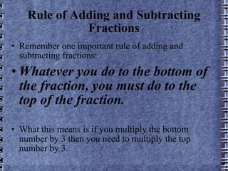 Adding, subtracting, multiplying, and dividing fractions | PPT