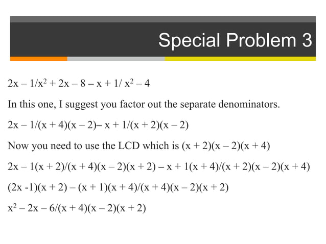 Adding And Subtracting Rational Expressions Pptx