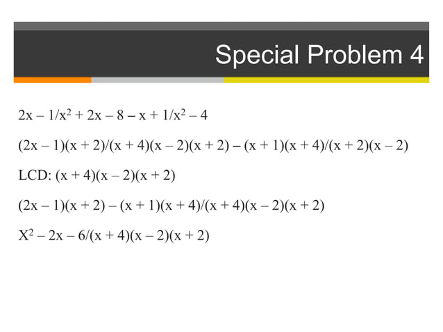 Adding & subtracting rational expressions | PPTX | Consumer Electronics ...