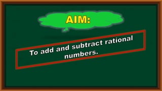 Adding & subtracting rational numbers | PPT