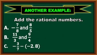 Adding & subtracting rational numbers | PPT