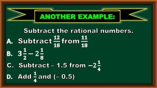 Adding & subtracting rational numbers | PPT