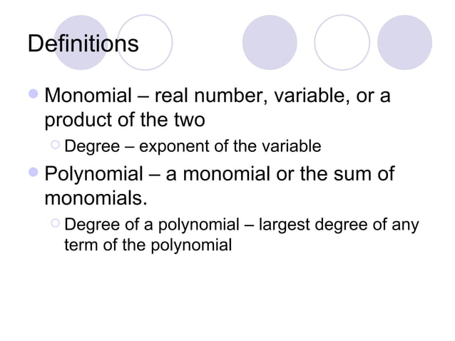 Adding subtractmultiplypolynomials | PPT