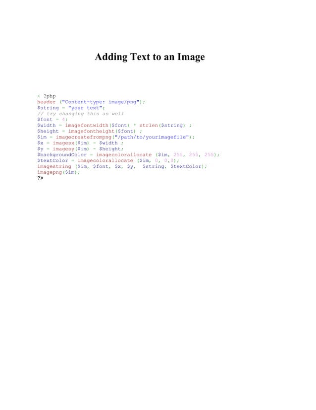 Adding text to an image by karan chanana | DOCX