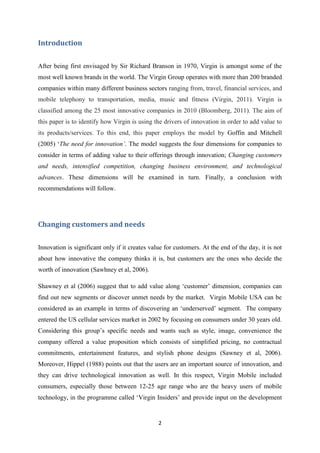 Adding Value through Marketing- Virgin Group | DOCX