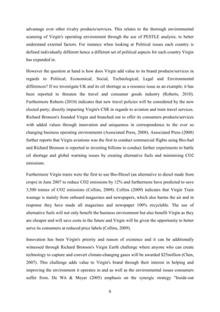 Adding Value through Marketing- Virgin Group | DOCX