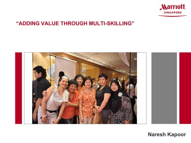 Adding values through multi skilling by mr naresh kapoor (singapore marriott) | PPT | Free Download