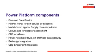 Adding value to Supplier Relationship Management with the Power ...