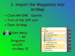 Adding waypoints to Arc Map | PPT | Technology & Computing