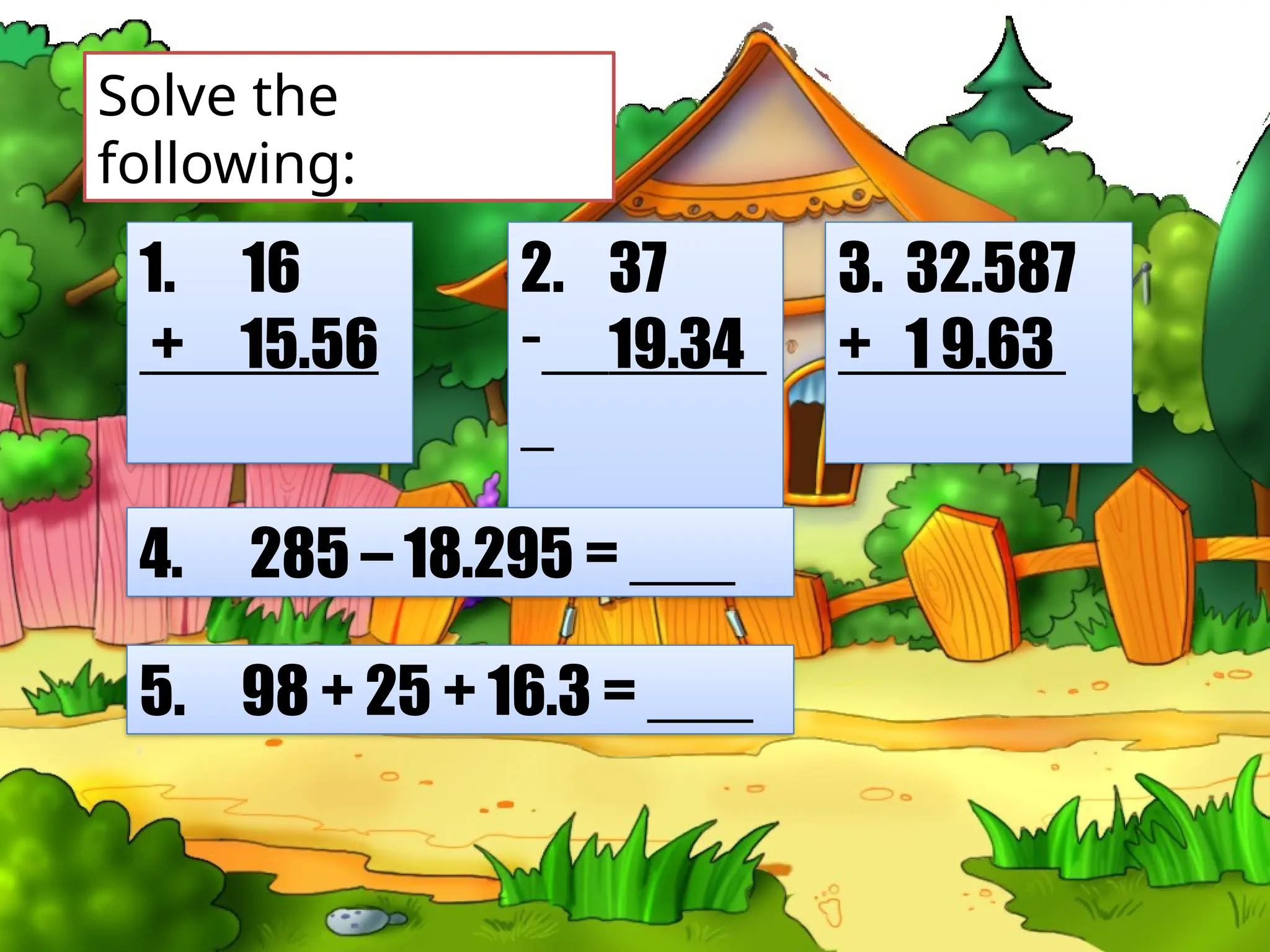 Adding Whole Numbers and Decimals grade 7 | PPTX