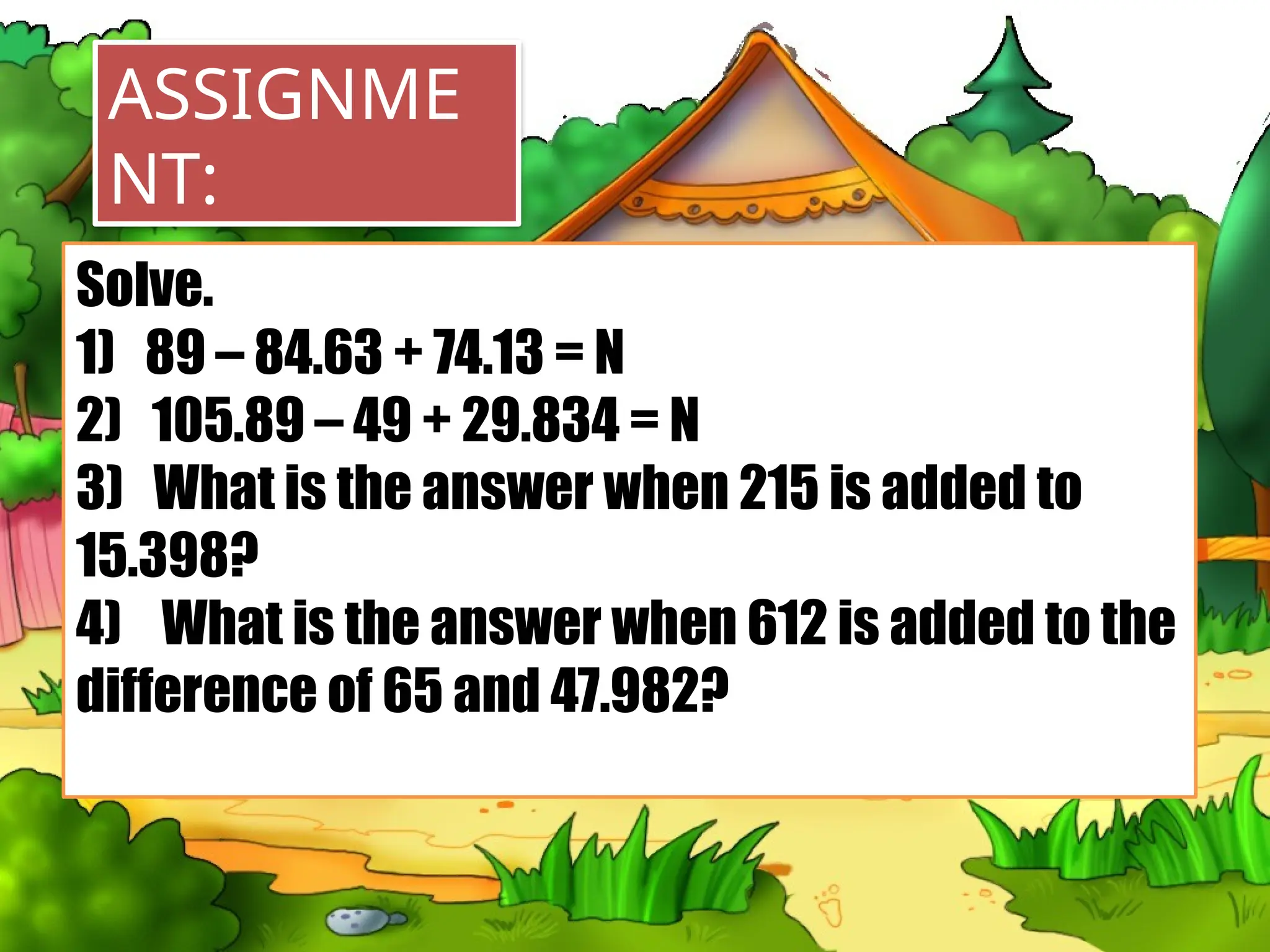 Adding Whole Numbers and Decimals grade 7 | PPTX