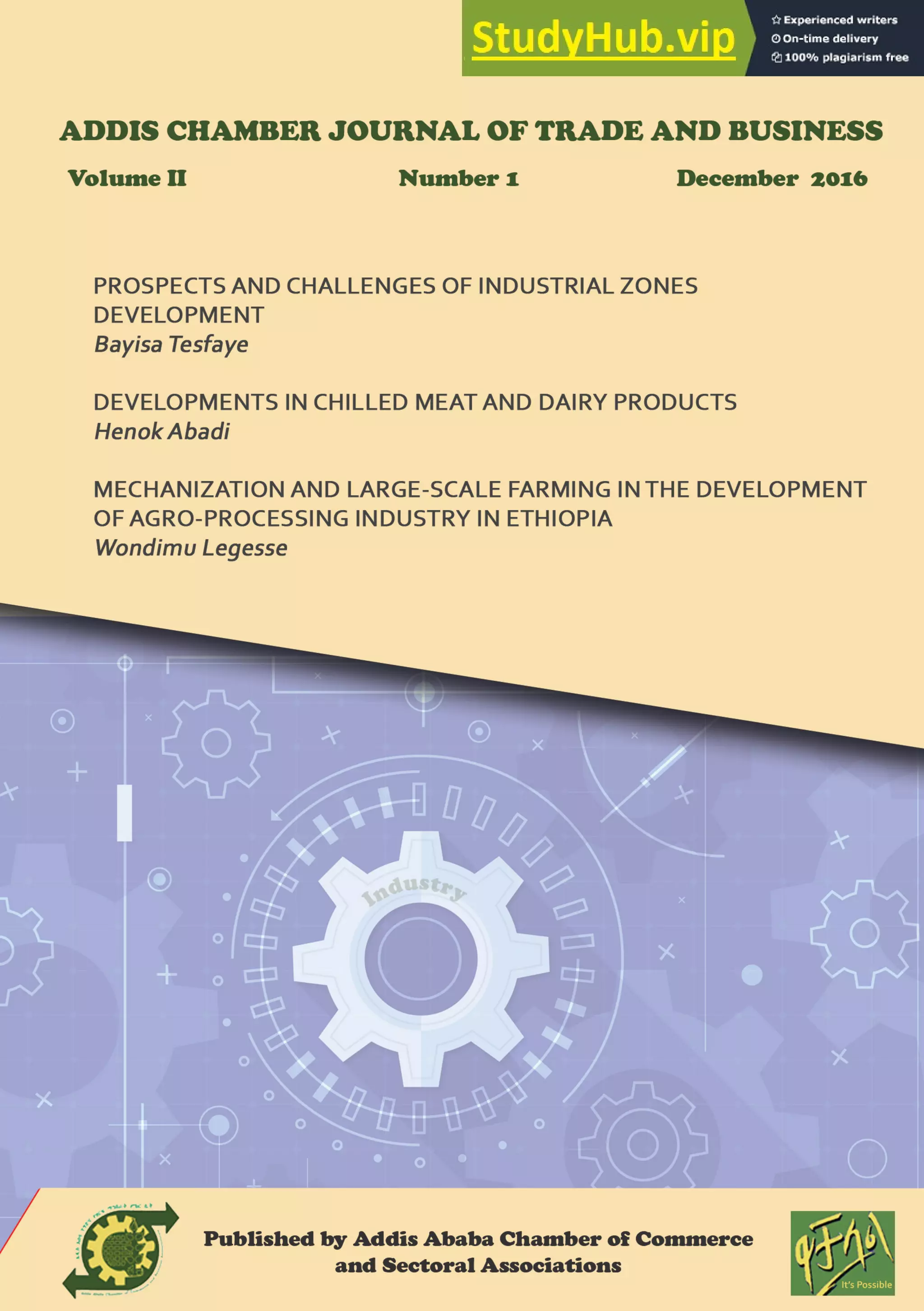 Addis Ababa Chamber Of Commerce And Sectoral Associations | PDF