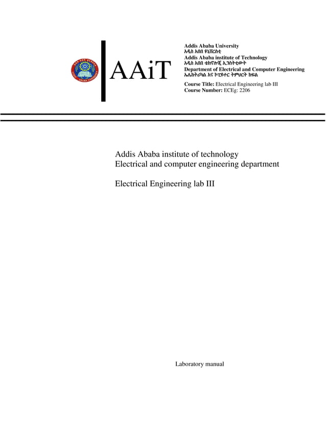 Addis ababa institute of technology | PDF
