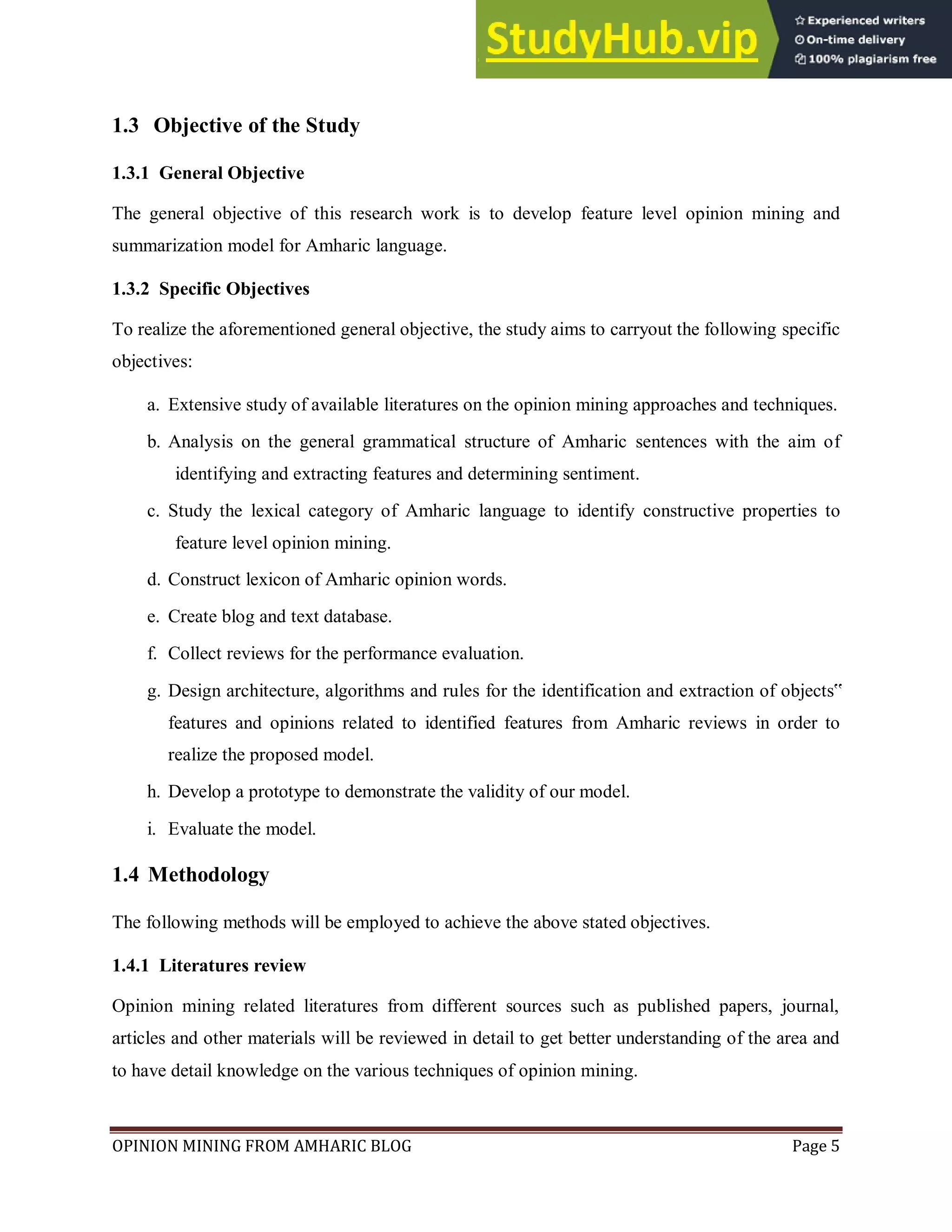 Addis Ababa University School Of Graduate Studies College Of Natural ...