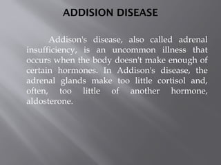 ADDISION DISEASE 2ND YEAR medical surgical nursing.pptx