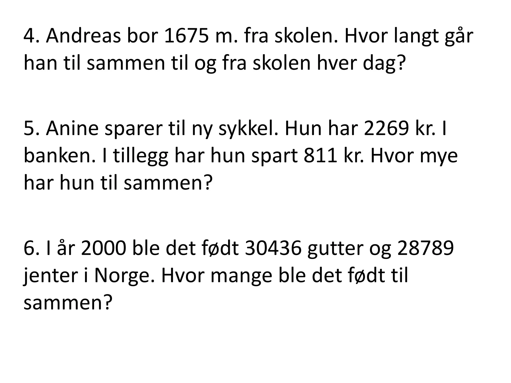 Addisjon og subtraksjon tekstoppgaver | PPTX