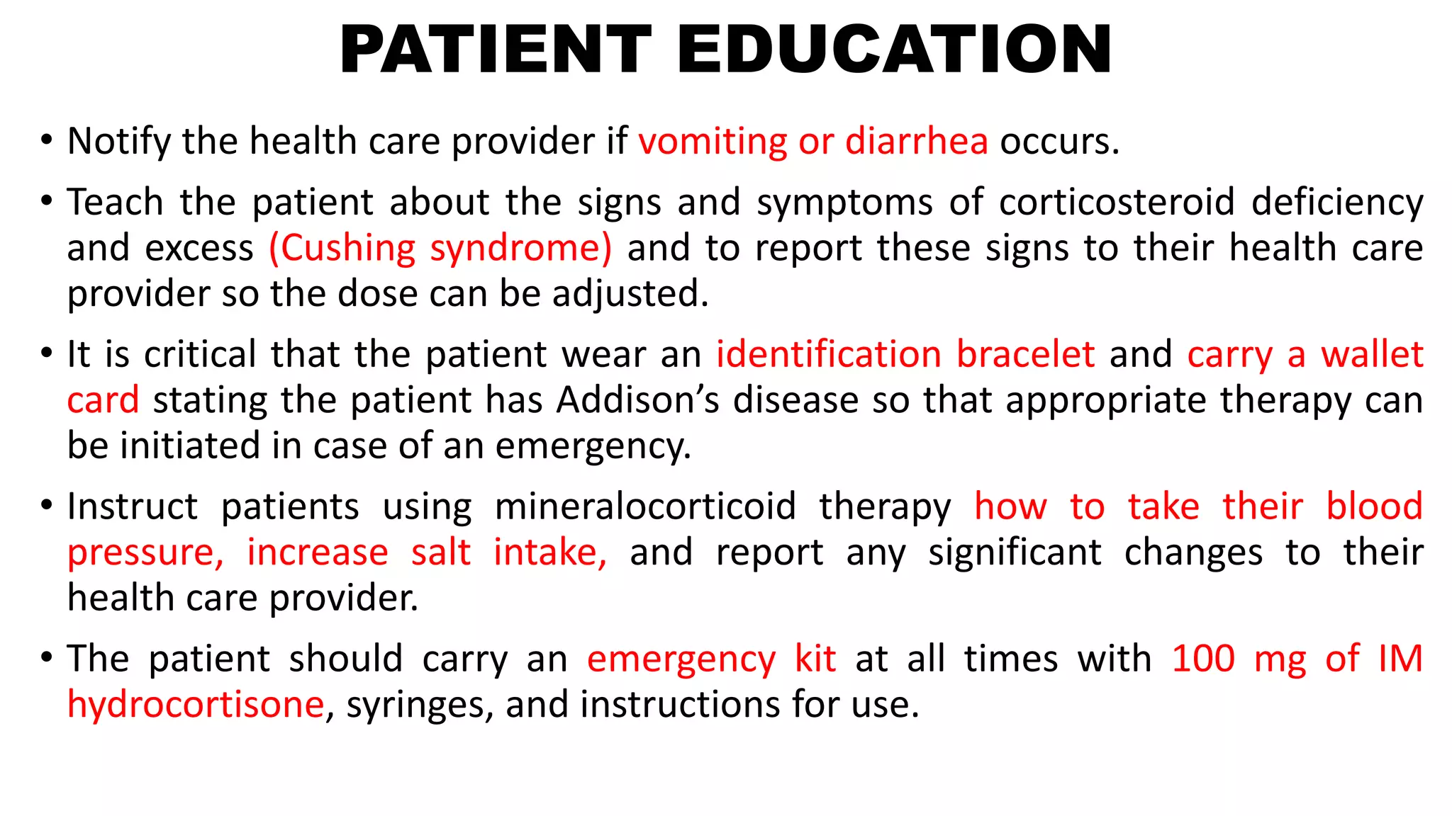 Addisons disease and its management | PPTX